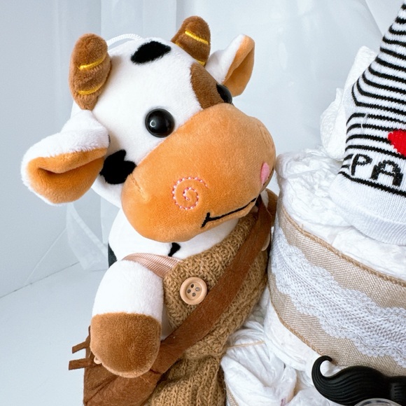 Handmade | Accessories | Cow Diaper Cake Farm Baby Shower | Poshmark